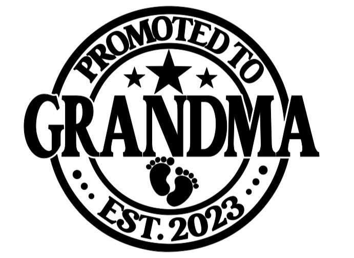 PROMOTED TO GRANDMA VINYL DIECUT DECAL CAR TRUCK TUMBLER STICKER ...
