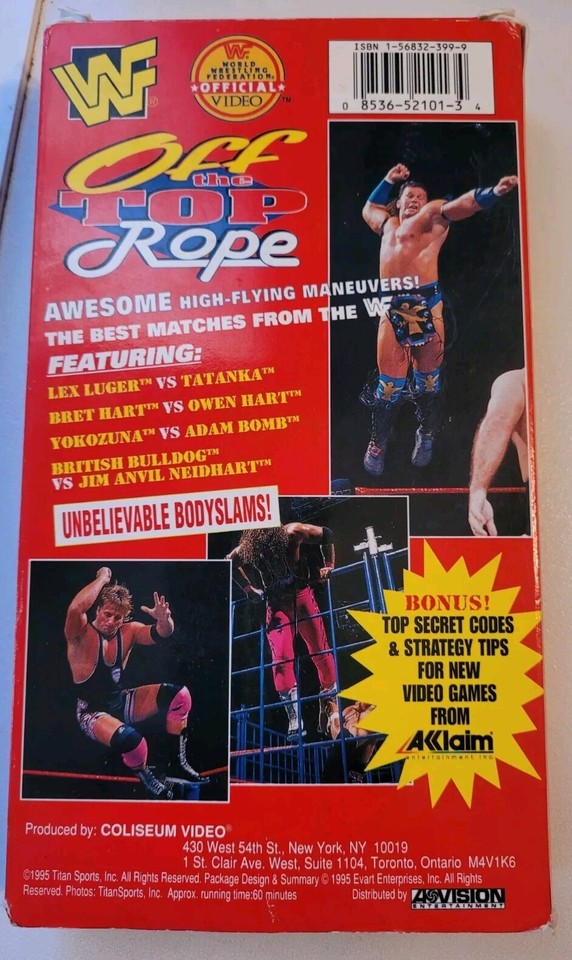 WWF Off The Top Rope 1995 VHS Coliseum Video Wrestling | eBay