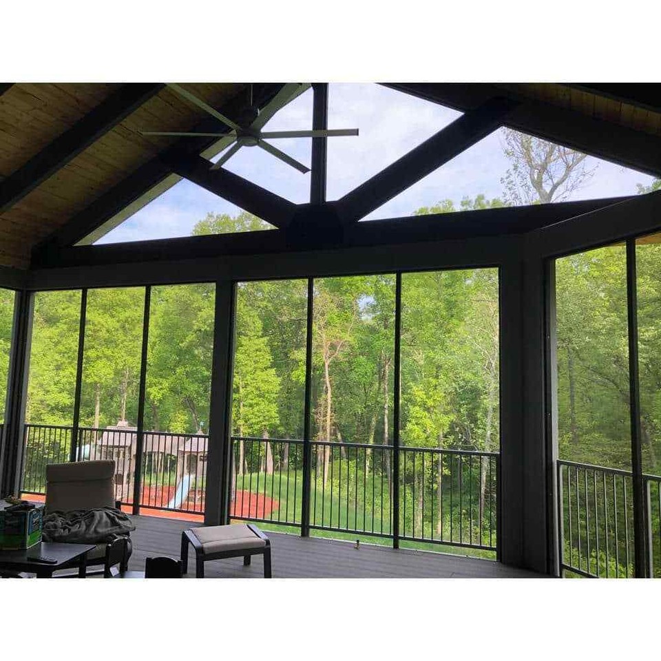 Bronze Screen Room Aluminum Extrusion with Spline Track - 95.25" x 2" x ...