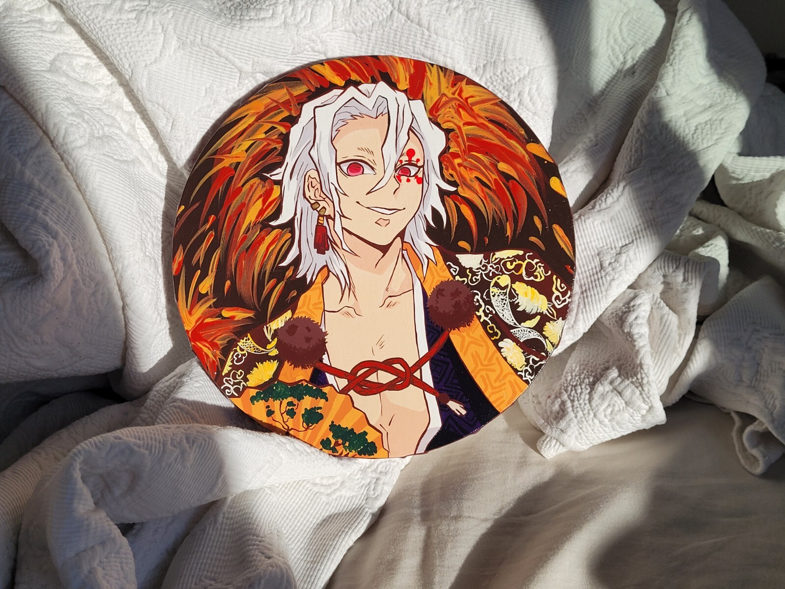 Handpainted Anime Painting of Tengen Uzui from Demon Slayer | eBay