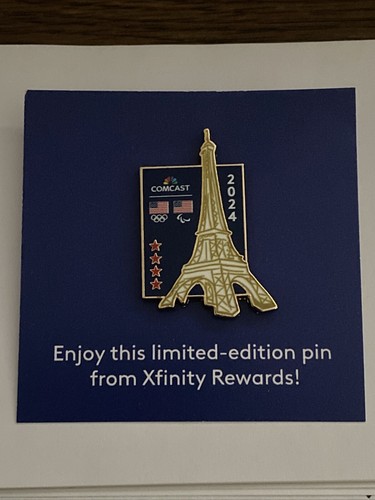 2024 Paris Olympics Eiffel Tower Lapel Pin COMCAST Xfinity Rewards NEW ...