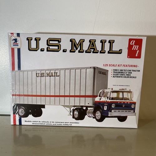 AMT Ford U.S. Mail Tractor Trailer 1/25 Scale Kit AMT1326/05 New ...
