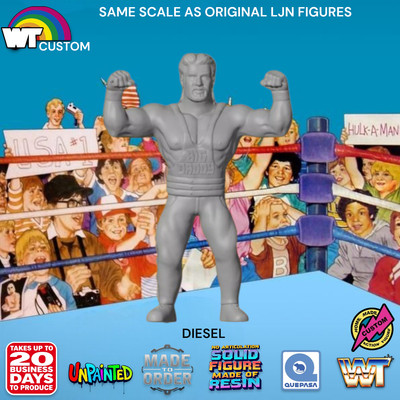 DIESEL WWF LJN *Full Scale* CUSTOM Unpainted WWE WCW *READ* | eBay