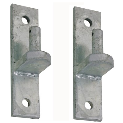 2 x Field Farm Gate Hooks on 50mm x 200mm Oblong Plate 19mm Pin ...