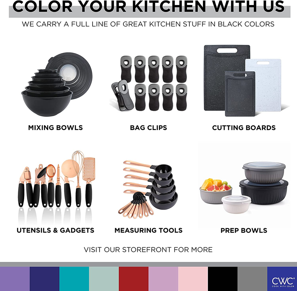 COOK with COLOR Prep Bowls with Lids- 8 Piece Nesting Plastic Small ...