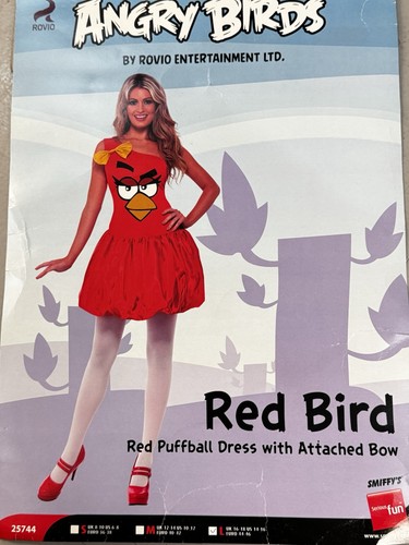 Smiffys Women’s Large UK 16-18 EU 44-46 Angry Red Bird Adult Fancy ...