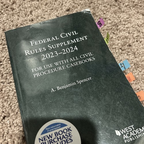 Federal Civil Rules Supplement, 2023-2024 BENJAMIN SPENCER | eBay