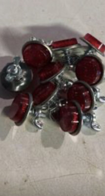 10 red Reflectors new with spring and nut free shipping | eBay