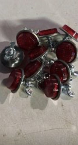 10 red Reflectors new with spring and nut free shipping | eBay