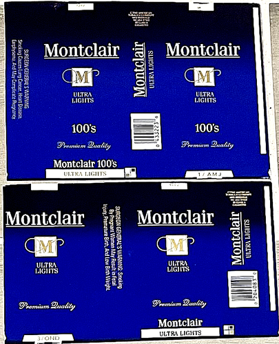 MontClair - Vintage Cigarette Collection - USA 🇺🇸 - 80s - Empty Pack | eBay