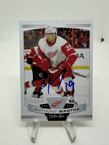 Anthony Mantha Signed Autograph 2019-20 O-Pee-Chee Card #95 Red Wings ...