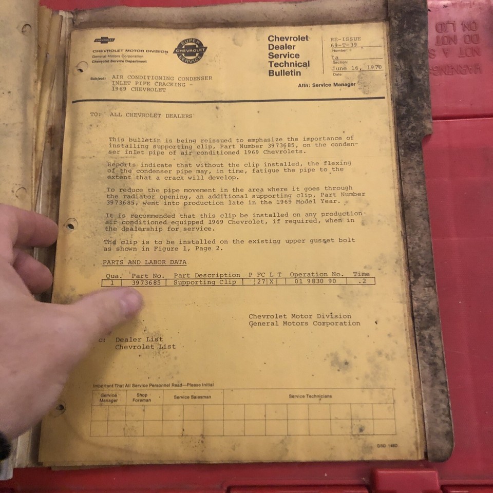 Original 1970 GM Chevrolet Dealer Service Information Bulletins | eBay