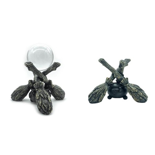 Resin Brooms Statue Crystal Stand Tarot Table Brooms Display Base | eBay