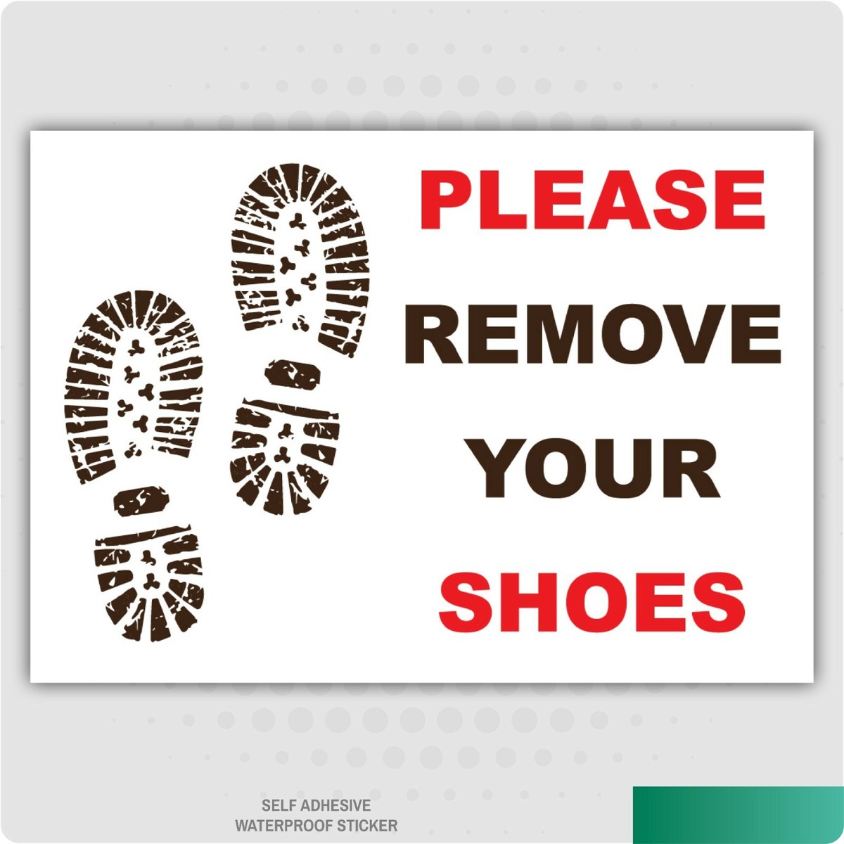 Please Remove Your Shoes Sign Please Remove Your Shoes 5x10 Hanging