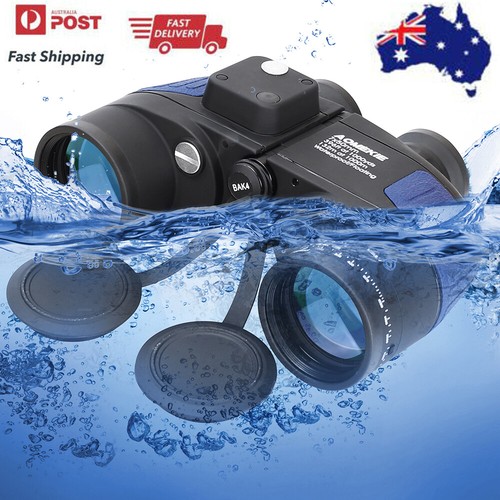 7X50 Waterproof Binoculars with Rangefinder Compass HD BAK4 for Hunting ...