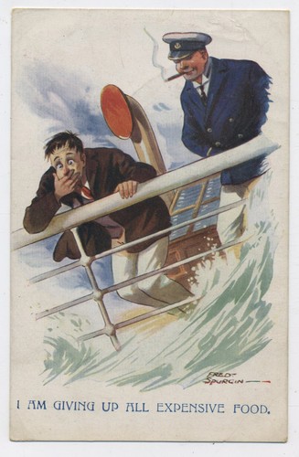 A Seasick Passenger Vintage Comic Postcard H18 | eBay UK