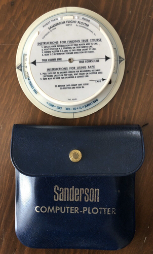 Vintage 1963 Sanderson SCP-5 Deluxe Flight Computer - Plotter With Case ...