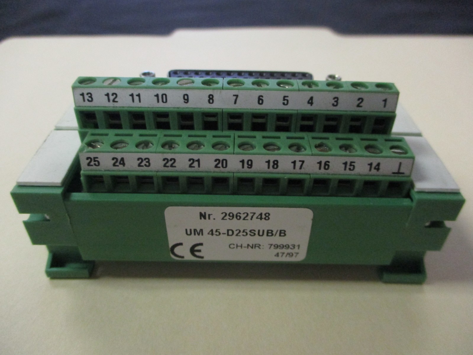 Phoenix Contact UM45-D25SUB/B Used Wiring Module | eBay