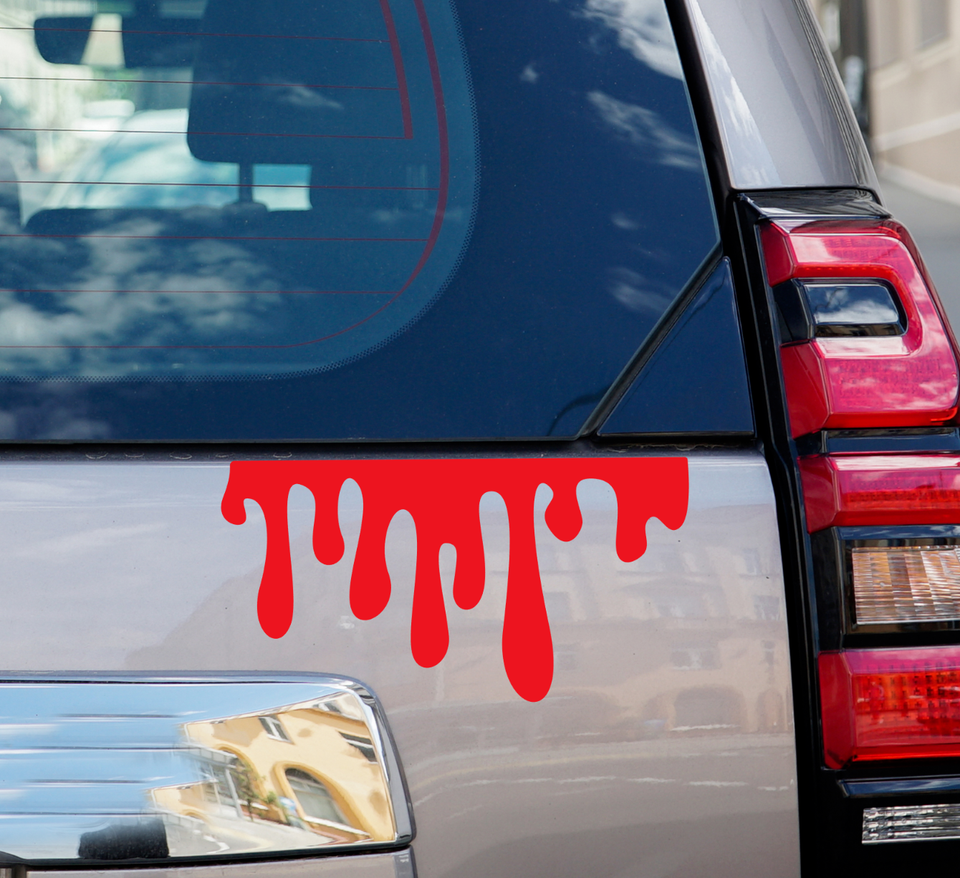 Blood Dripping Decal Stickers Car Tumbler Wall JDM Bleeding Window 22 ...