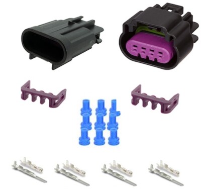 DELPHI GT 150 SERIES 4 CONDUCTOR CONNECTOR SET 18-16 GA. METRIPACK 4 ...