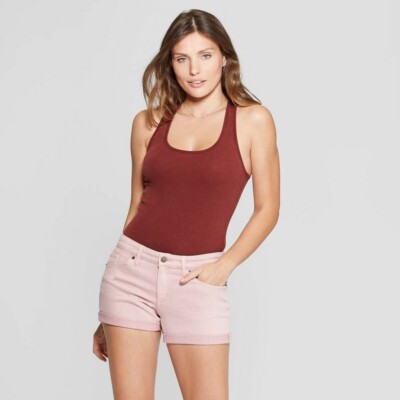 Women's Rib Racerback Tank Top - Universal Thread Burgundy (Red) XS | eBay