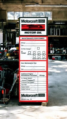 5 NOS Vintage Ford Motorcraft Service Reminder Oil Change Door Stickers ...