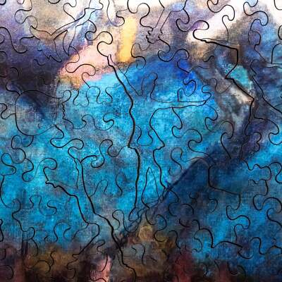Blue Dancers by Edgar Degas (180 Piece Wooden Jigsaw Puzzle Blue Dancers by Edgar Degas (180 Piece Wooden Jigsaw Puzzle