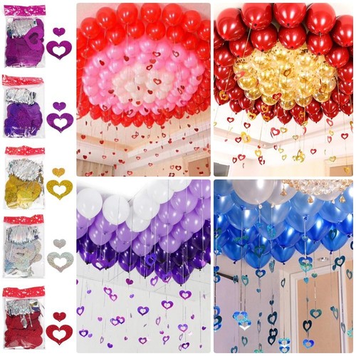 100Pcs/Pack Laser Sequined Rain Balloon Accessories Room Party ...