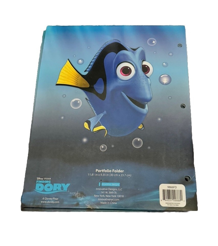 Disney Pixar Finding Dory Back To 2 Pocket Portfolio Folder Set Of 2 ...