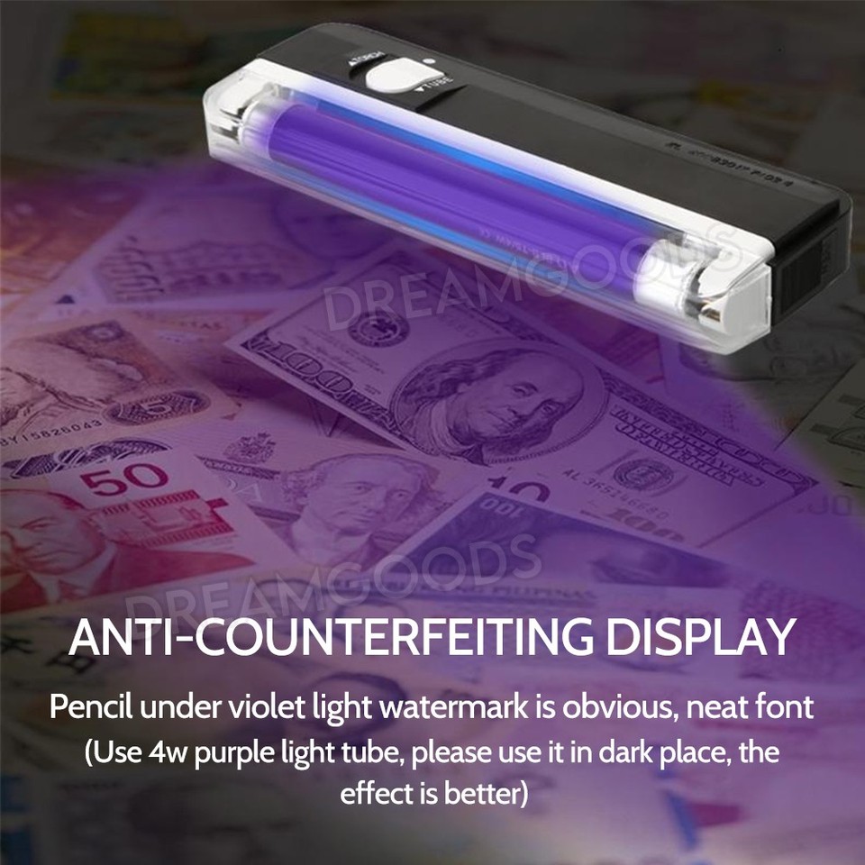 2in1 Handheld UV Led Light Torch Lamp Counterfeit Currency Money ...