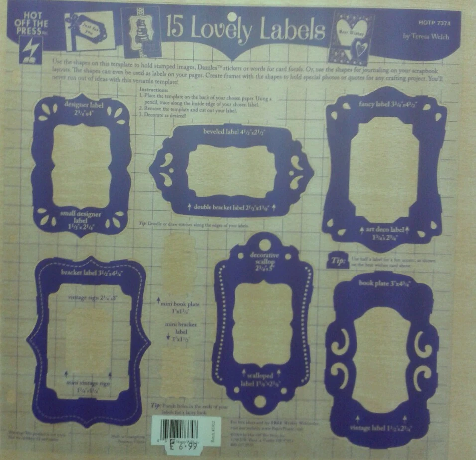 Bracket Label Template