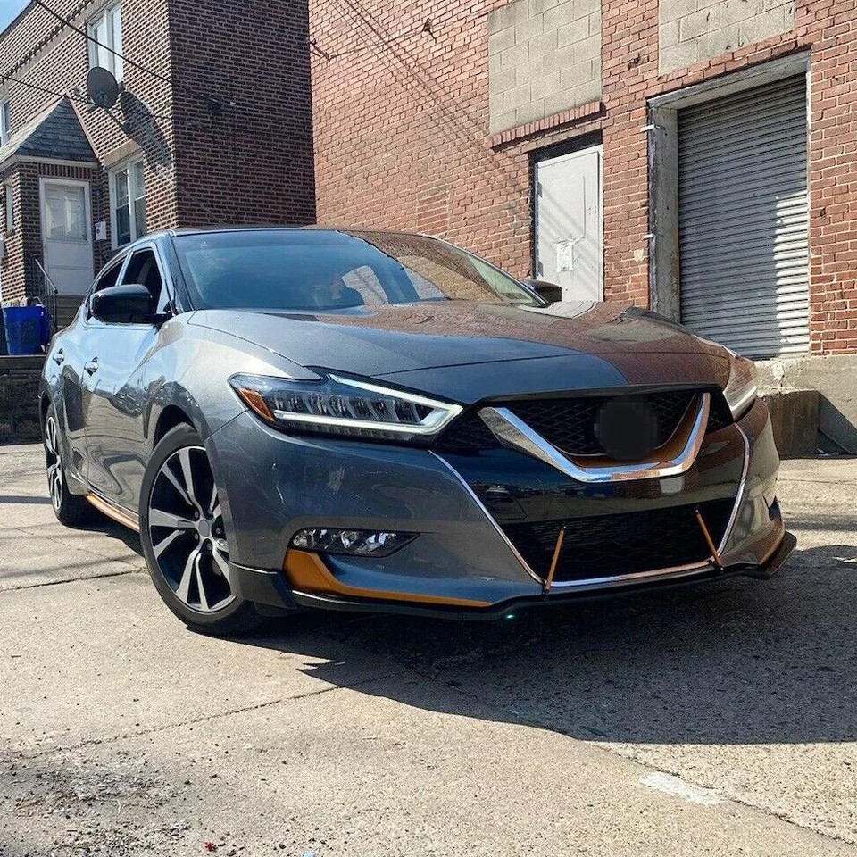 Front Bumper Lip Spoiler Splitter For Nissan Maxima Sedan 4-Door 2016 ...