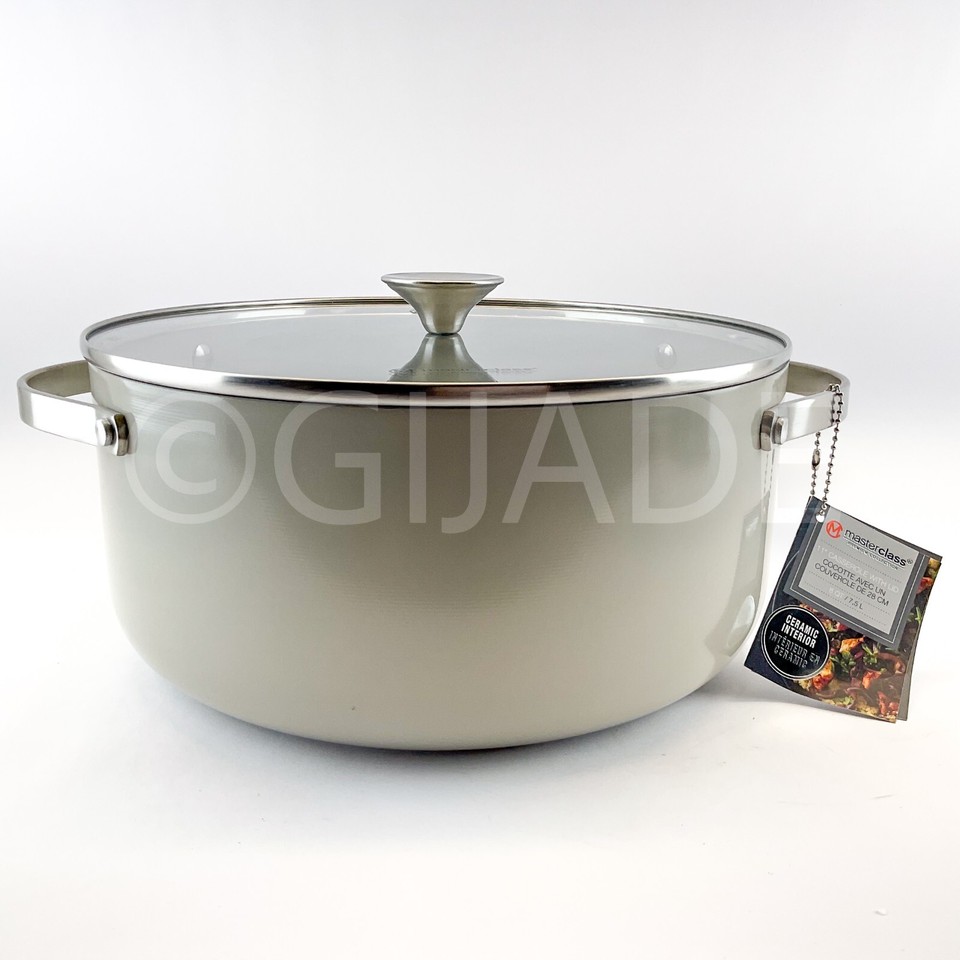 Masterclass Premium Cookware Stock Pot 11" 8-qt Casserole Pan Light ...