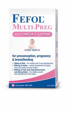 Fefol Multi-Preg Liquid Capsules VITAMINS Pregnancy Breastfeeding ...