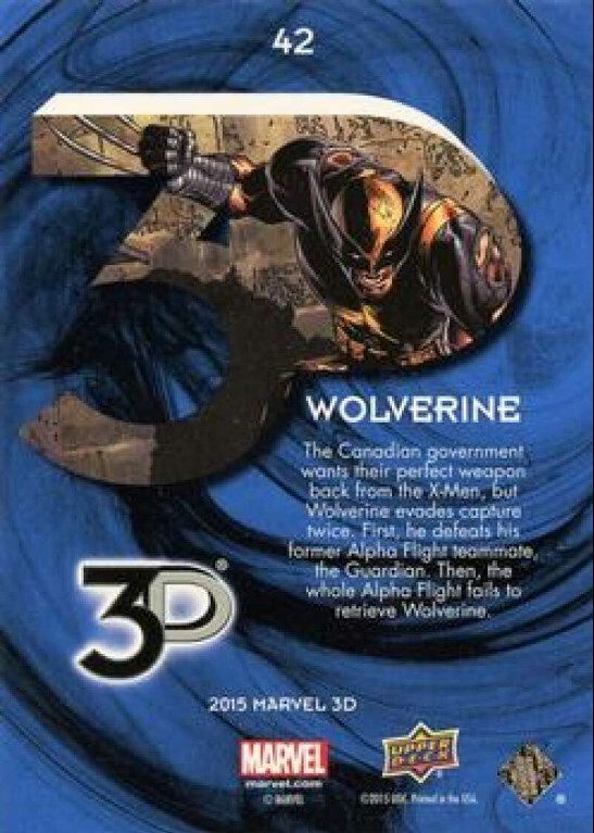 2015 Upper Deck Marvel 3D Base #42 WOLVERINE Card Single NM/M ️* | eBay