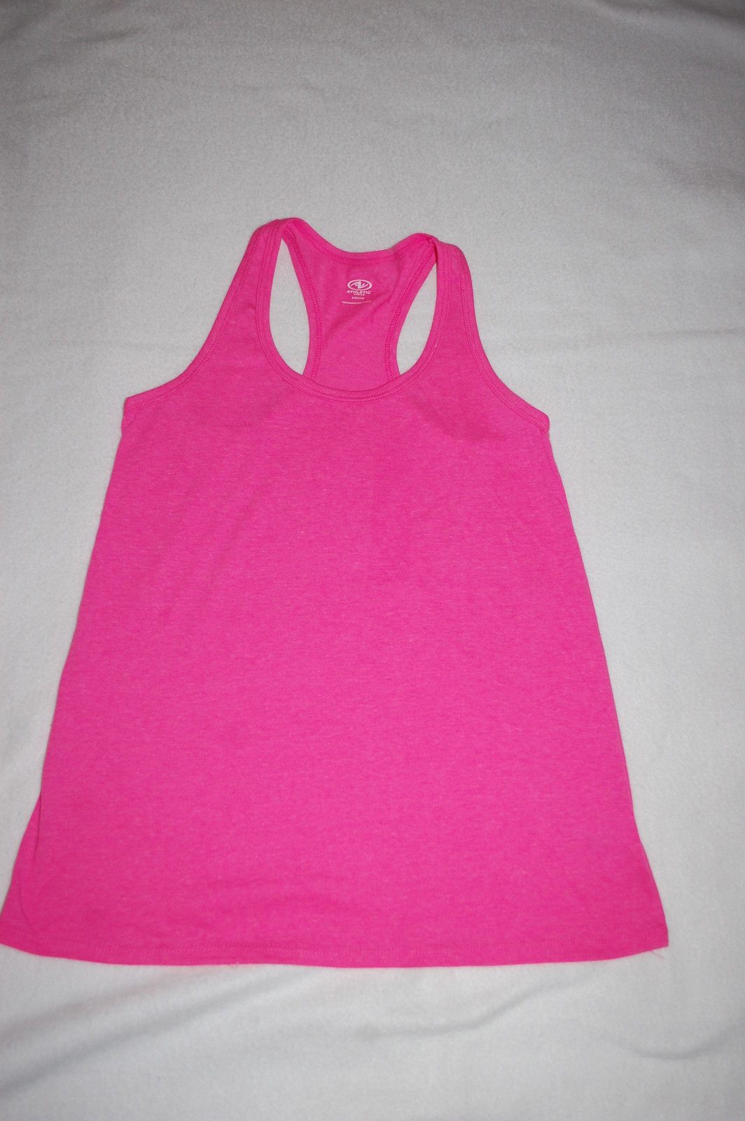 Womens HOT PINK RACERBACK TANK TOP Heathered FITNESS Athletic Works ...