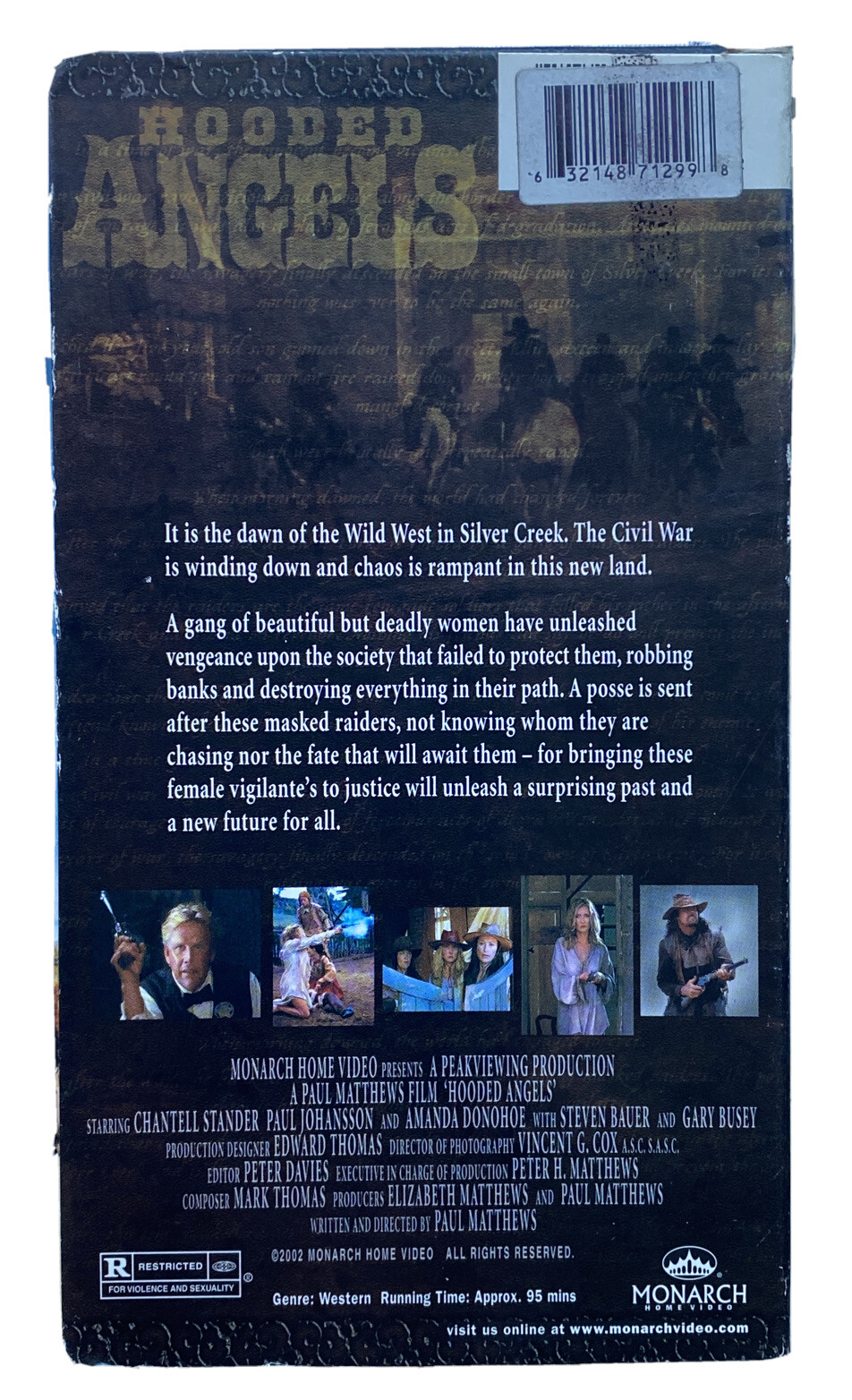 Hooded Angels (VHS, 2002) Chantell Standler Gary Busey Amanda Donohoe ...