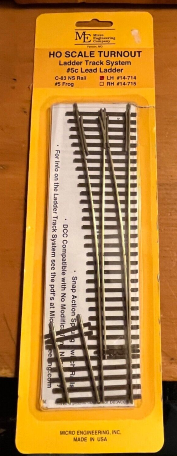 Micro Engineering Ladder Track System C-83 NS 5c Left Hand Turnout #14 ...