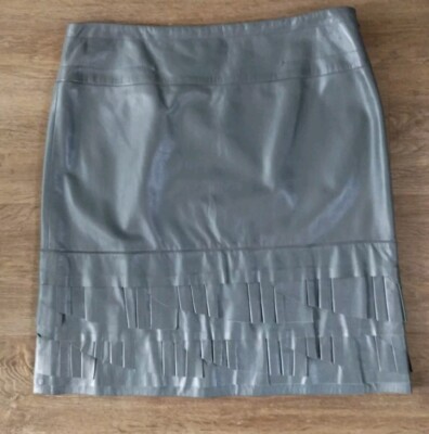 Laurèl Echtleder Rock, grau Gr. 36, top | eBay.de