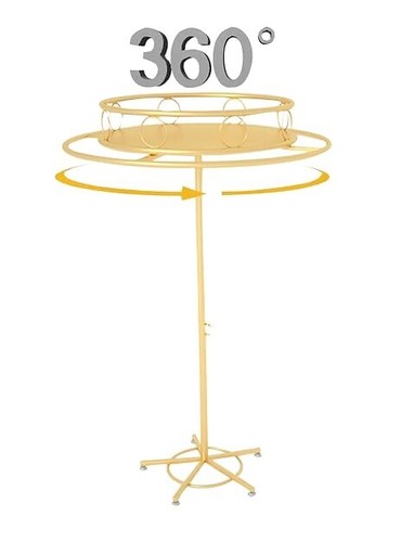 Boutique Rotating 360 Round Garment Rack, Gold Metal | eBay