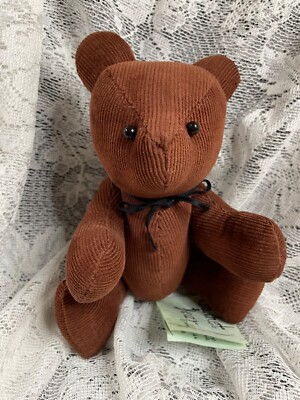 Collectible Vintage bear sachet bear, button jointed..5x7x4, corduroy ...