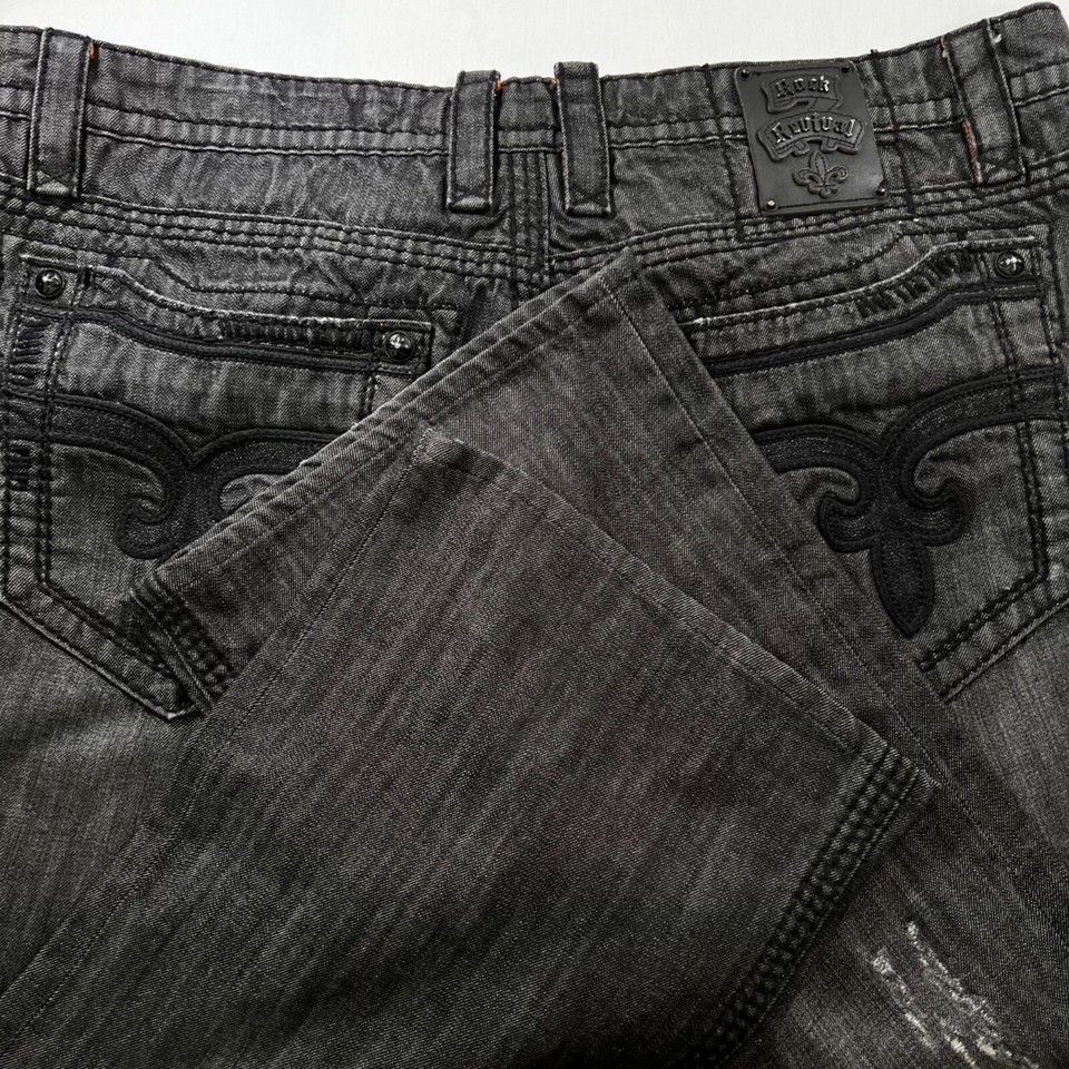 Rock Revival Jason Boot Jean in Jason B3 Size 42 Boot Cut Jeans Washed ...