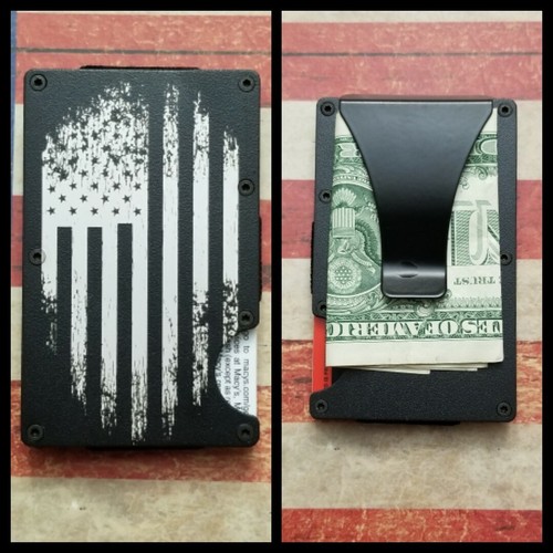 Distressed American flag RFID tactical minimalist wallet . | eBay