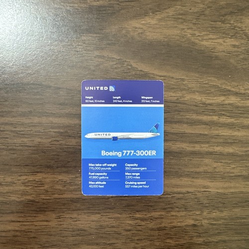 RARE United Airlines Trading Cards Boeing 777, 787 | eBay