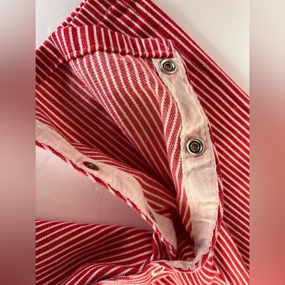 Sears Vintage Infant Pinstripe Railroad Train Jumper Bib Conductor ...