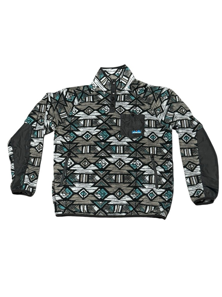 Kavu Aztec Style TRIBAL AZTEC Snap Fleece Pullover Mens (Size Large) | eBay