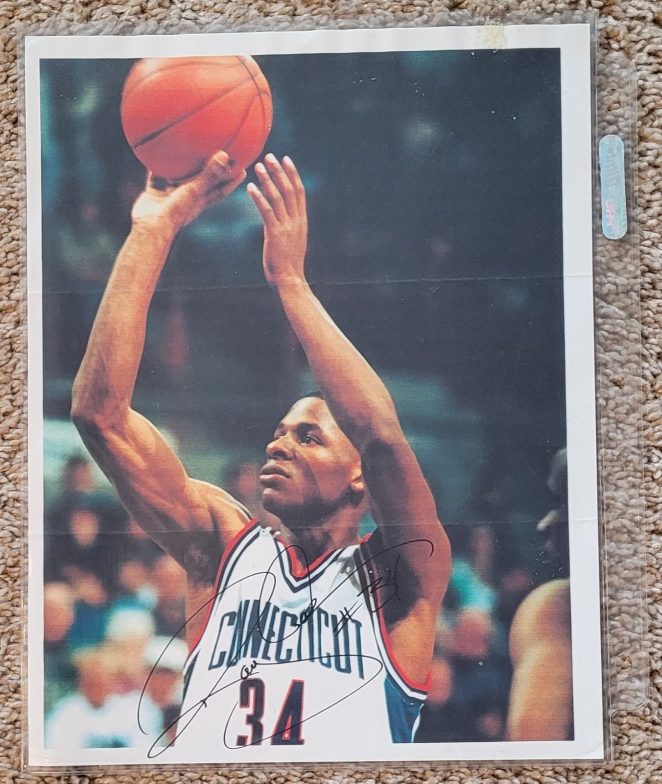 Ray ALLEN AUTO SIGNED Picture (On Paper) UCONN BUCKS SONICS HEAT ...