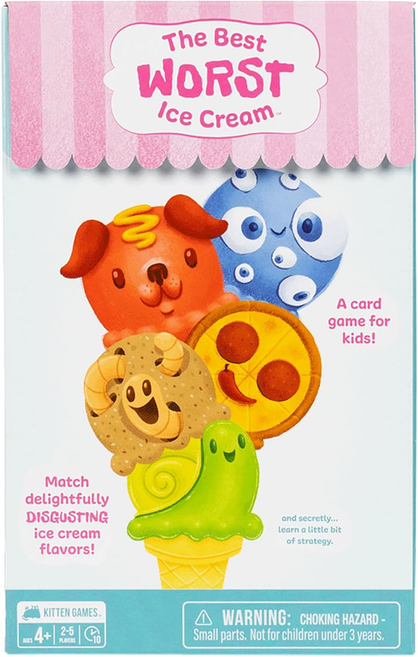 Exploding Kittens the Best Worst Ice Cream Strategic Card Game for Kids ...