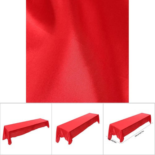 (Red)Rectangular Table Cloth Textured Fabric Tablecloth For Weddings ...