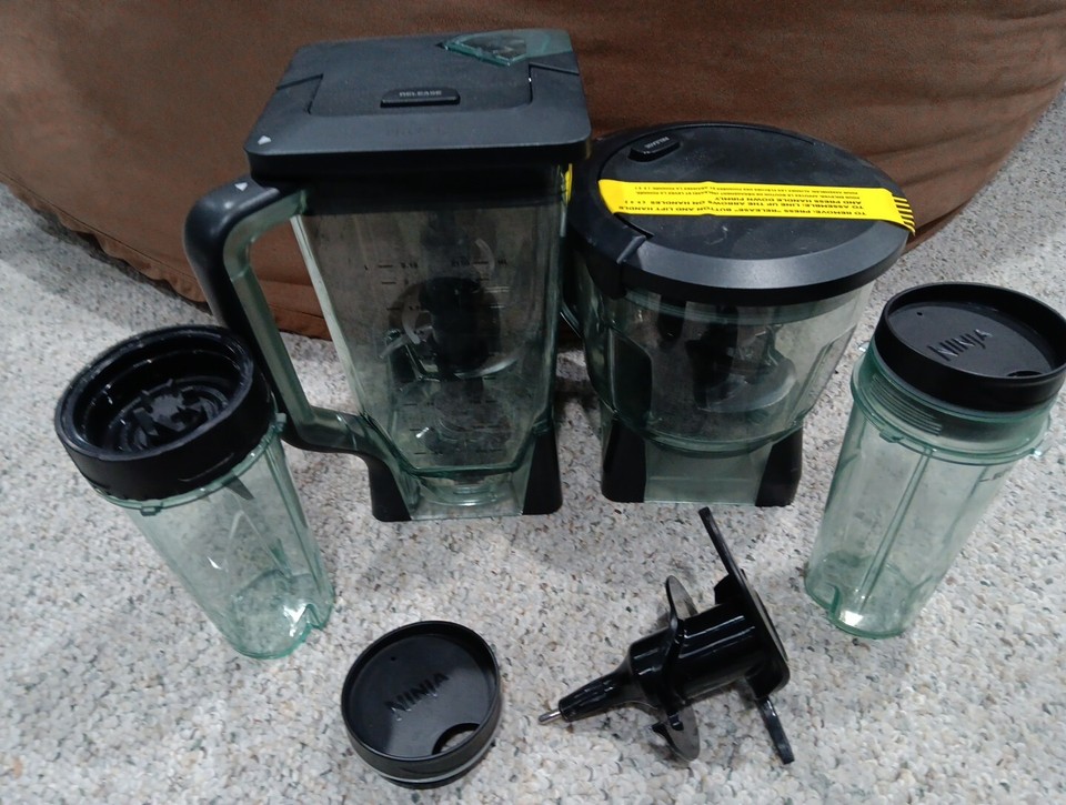 Ninja Blender Replacement pitcher Jar Lid Cups 2 Blender Jars Blade | eBay
